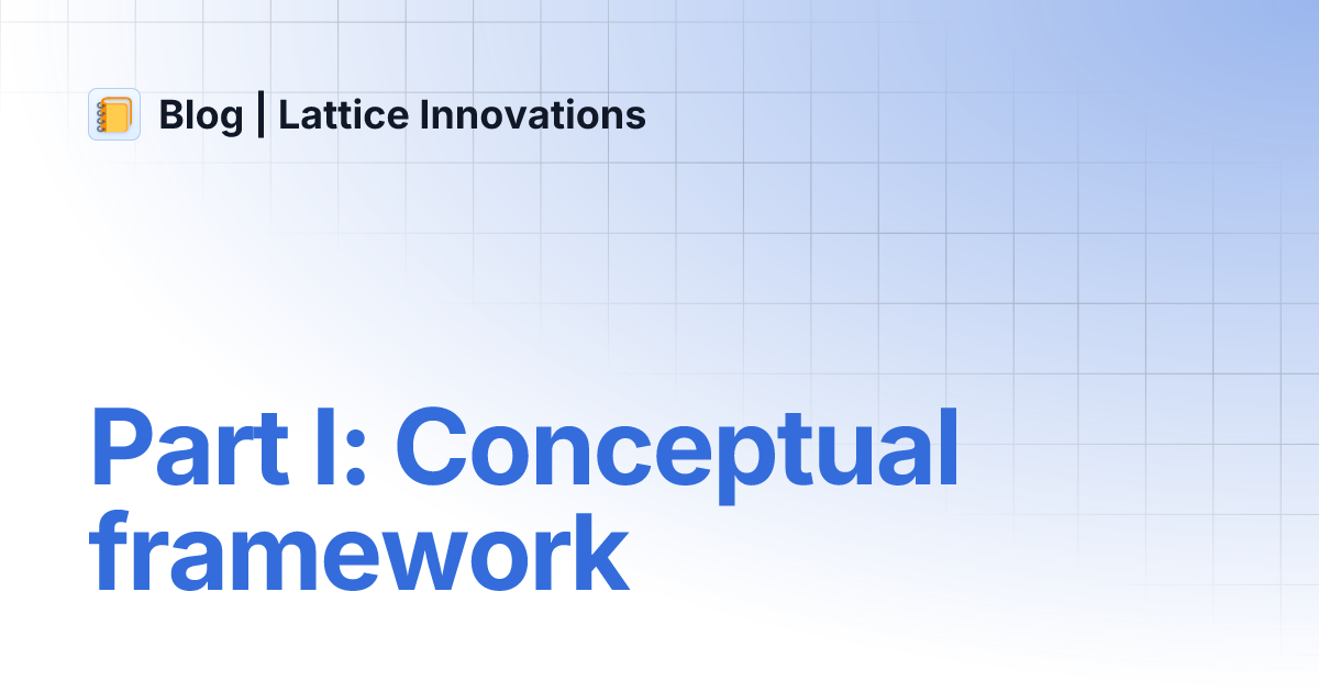 Part I: Conceptual framework | Blog | Lattice Innovations